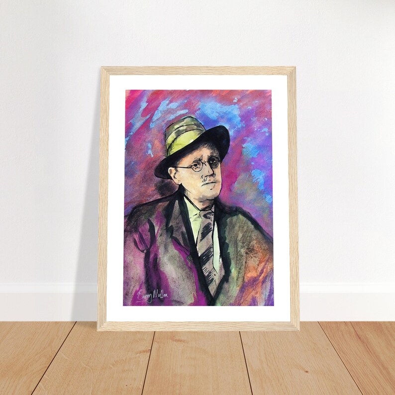 James Joyce Art Framed Ulysses Poster Book Cover Art Quote Wall Art ...