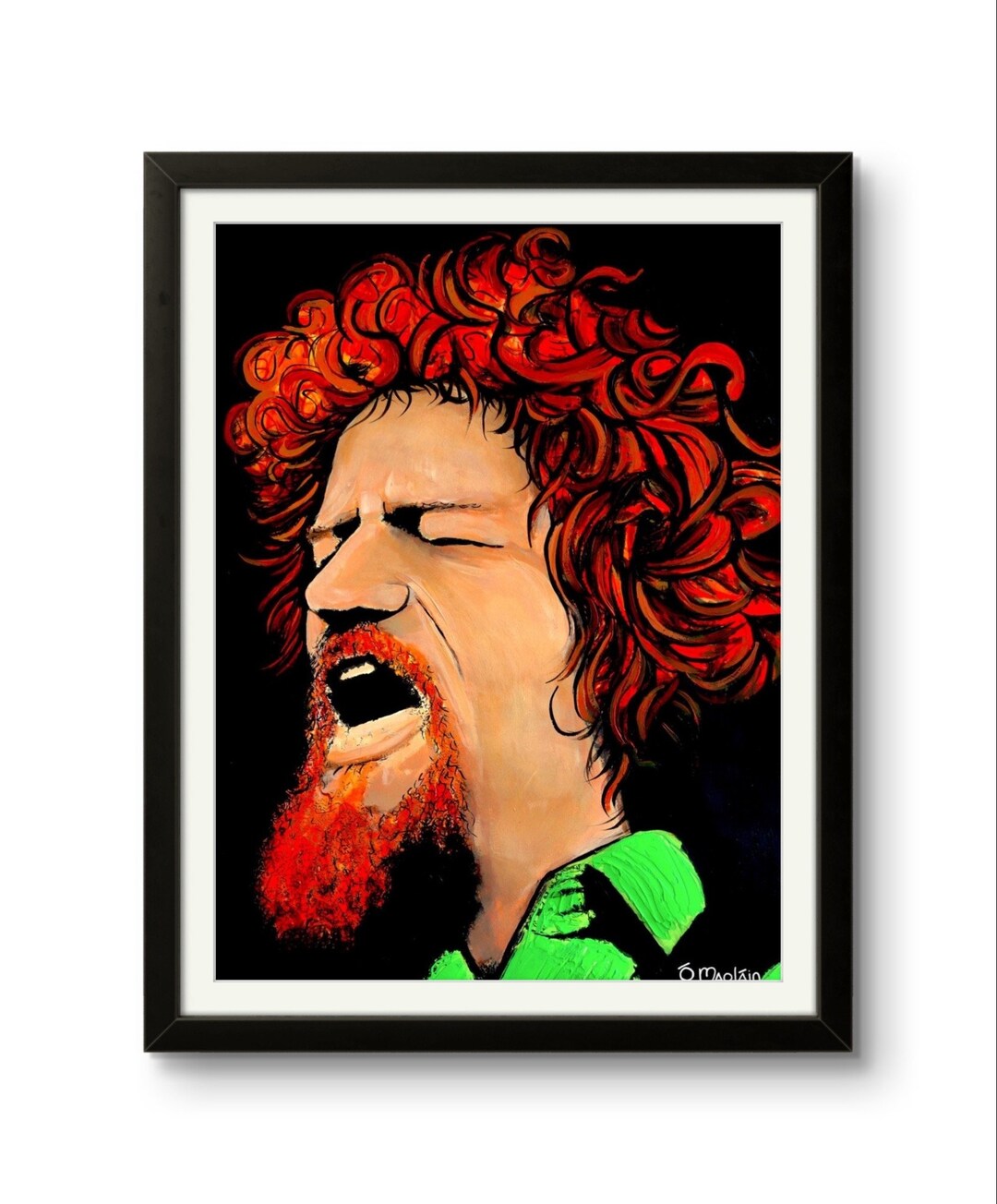 Luke Kelly Art Print, the Dubliners, Raglan Road, Irish Folk Music ...