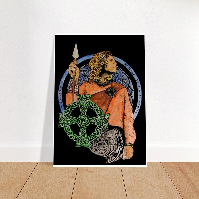 Cu Chulainn the Hound of Ulster Art Print Irish History Ancient Celtic ...