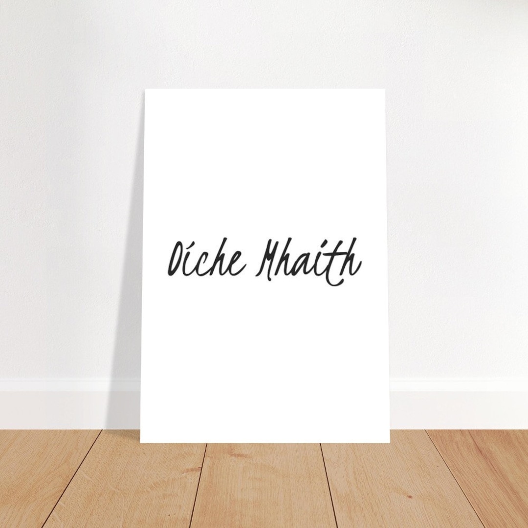 Oíche Mhaith - Good Night Irish Language Print as Gaeilge Poster Gaelic ...