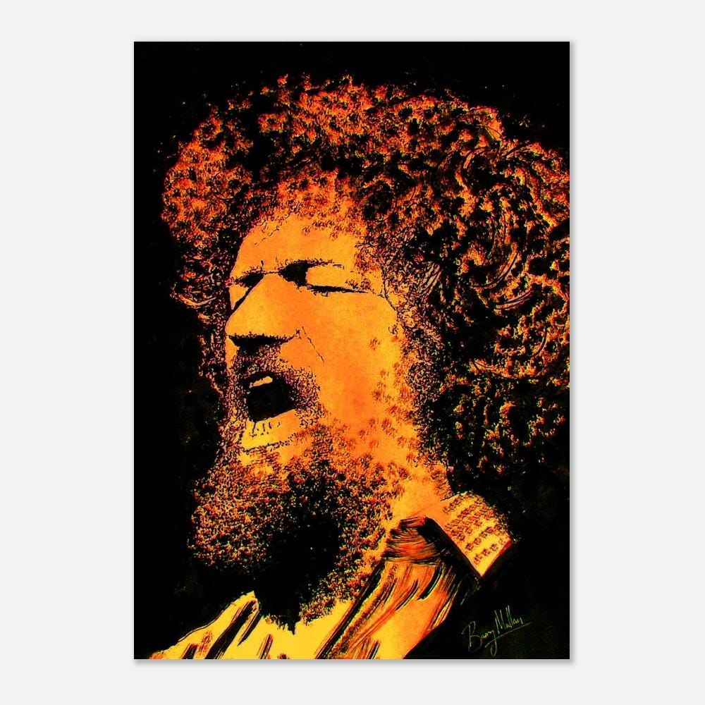 Luke Kelly Art Print | the Dubliners | Raglan Road | Irish Folk Music ...
