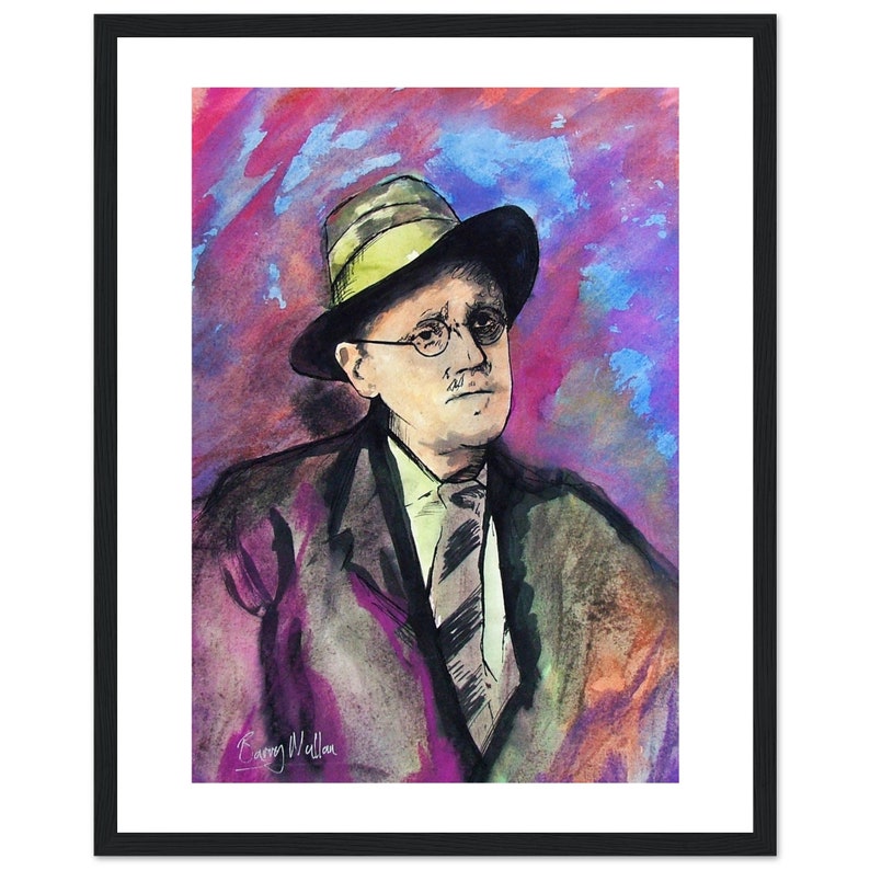 James Joyce Art Framed Ulysses Poster Book Cover Art Quote Wall Art ...
