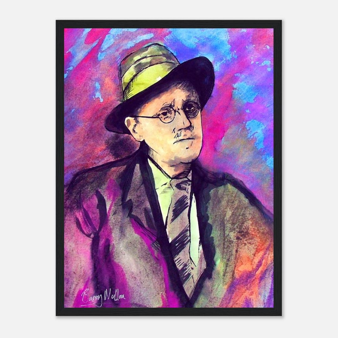 James Joyce Art Framed Ulysses Poster Book Cover Art Quote Wall Art ...