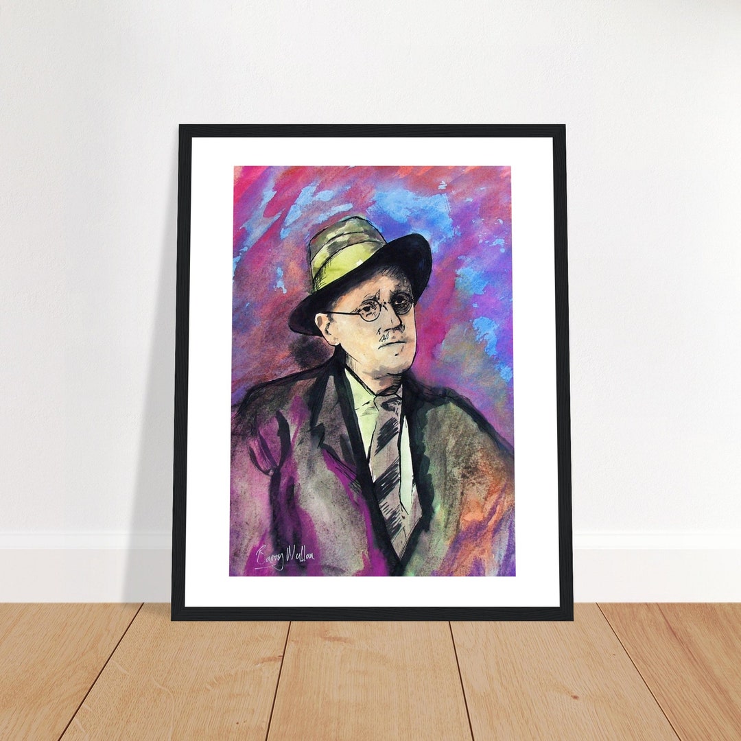 James Joyce Art Framed Ulysses Poster Book Cover Art Quote Wall Art ...