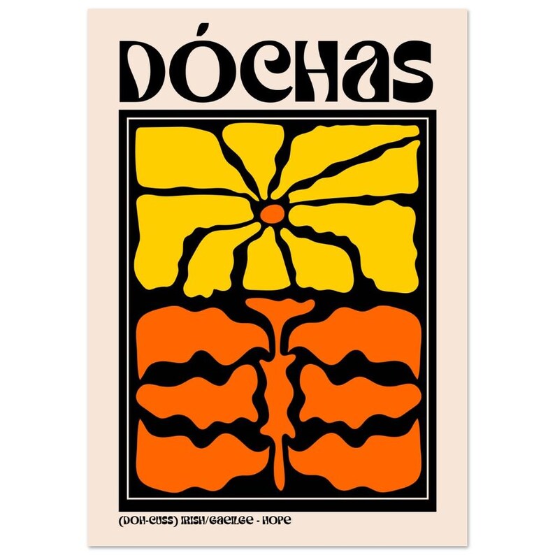 Dóchas Hope Irish Phrase, Irish Definition Prints Irish Language Print ...