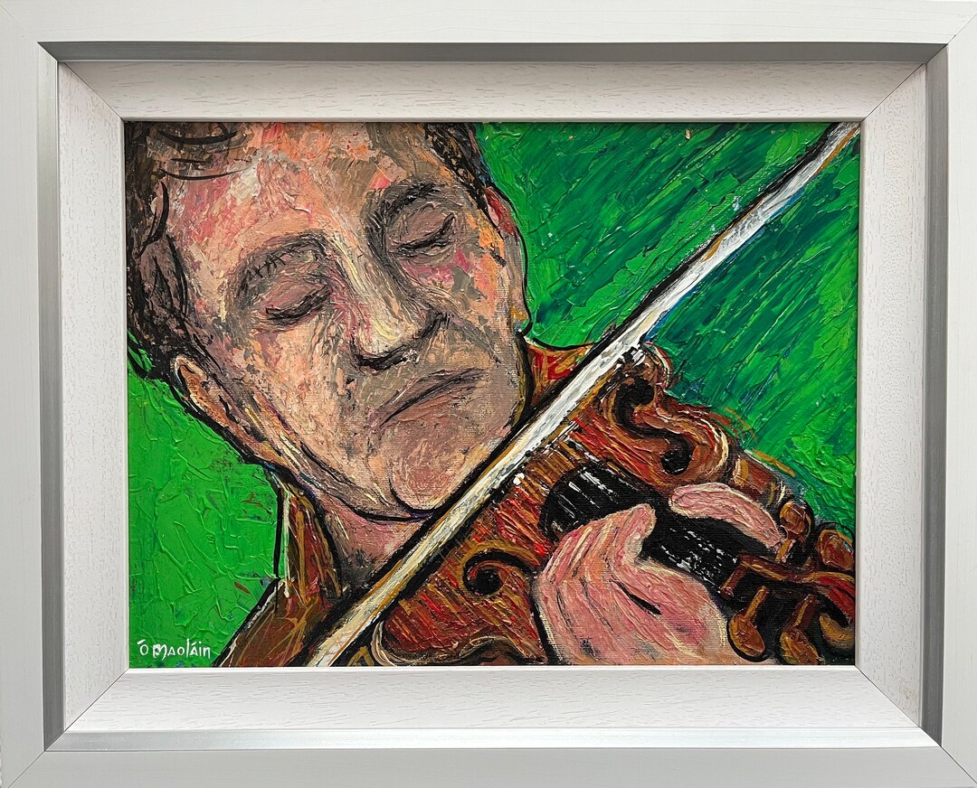Fiddle Player Original Painting, Framed, Traditional Music Ireland ...
