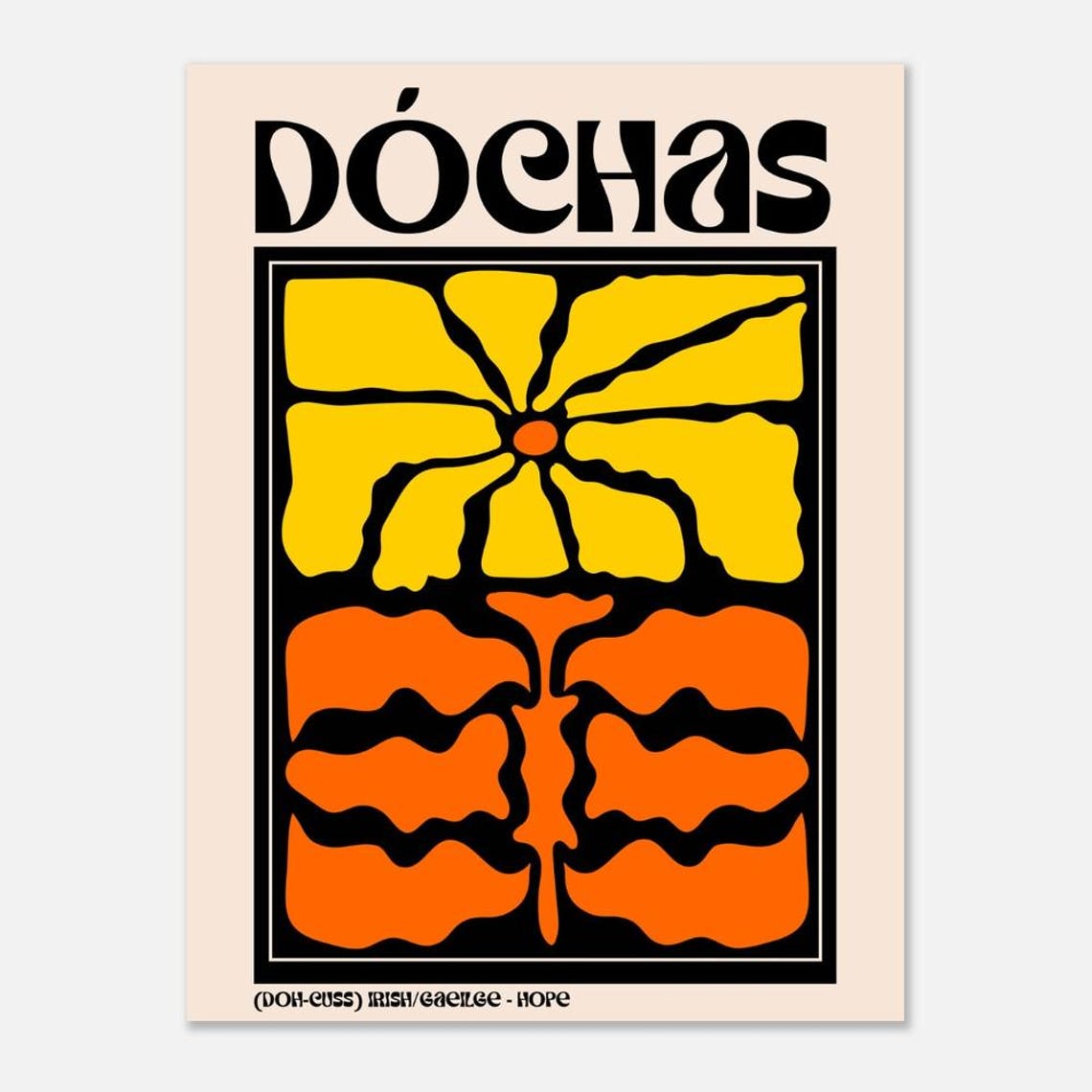 Dóchas Hope Irish Phrase, Irish Definition Prints Irish Language Print ...
