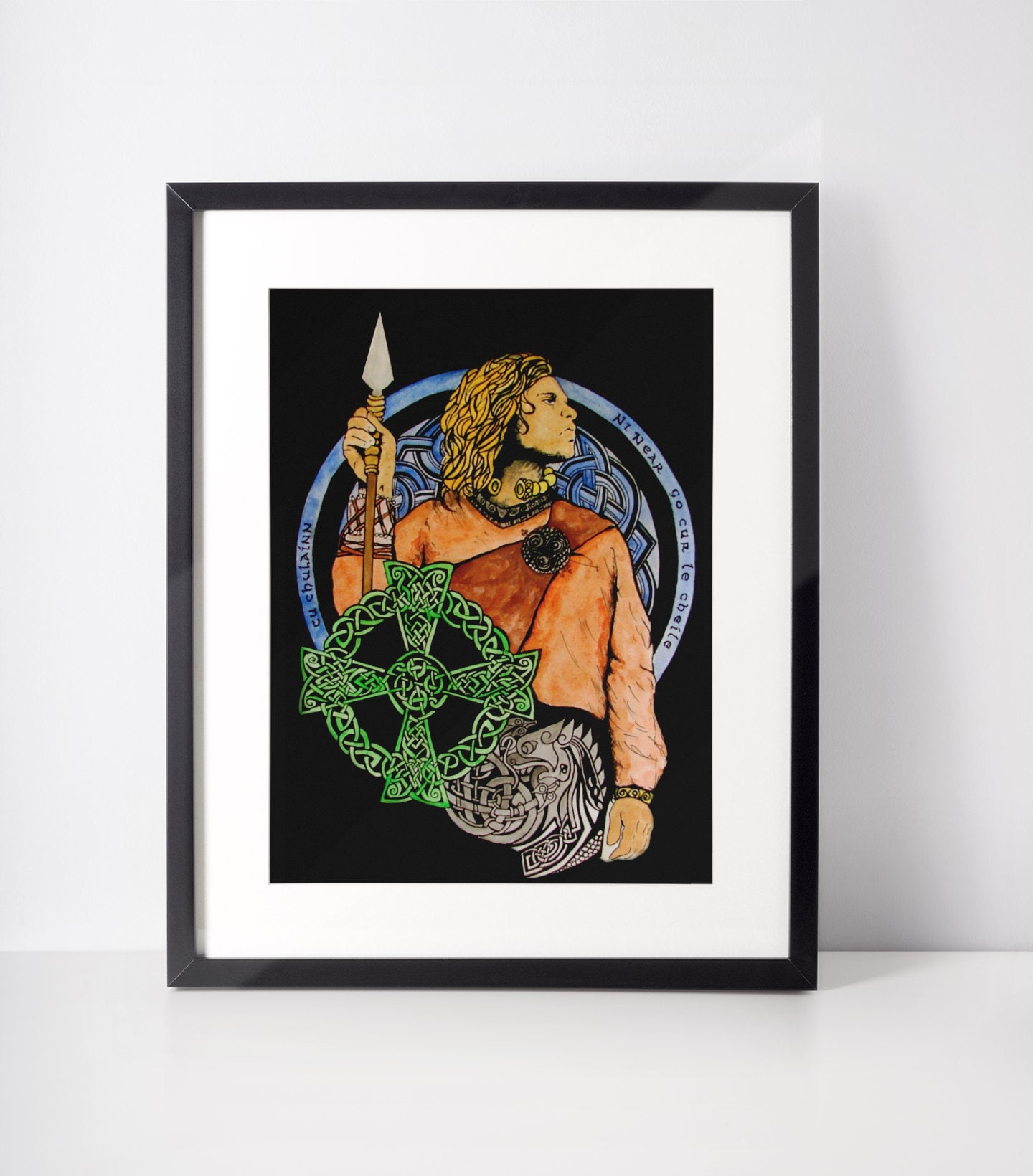 Cu Chulainn the Hound of Ulster Art Print Irish History Ancient Celtic ...