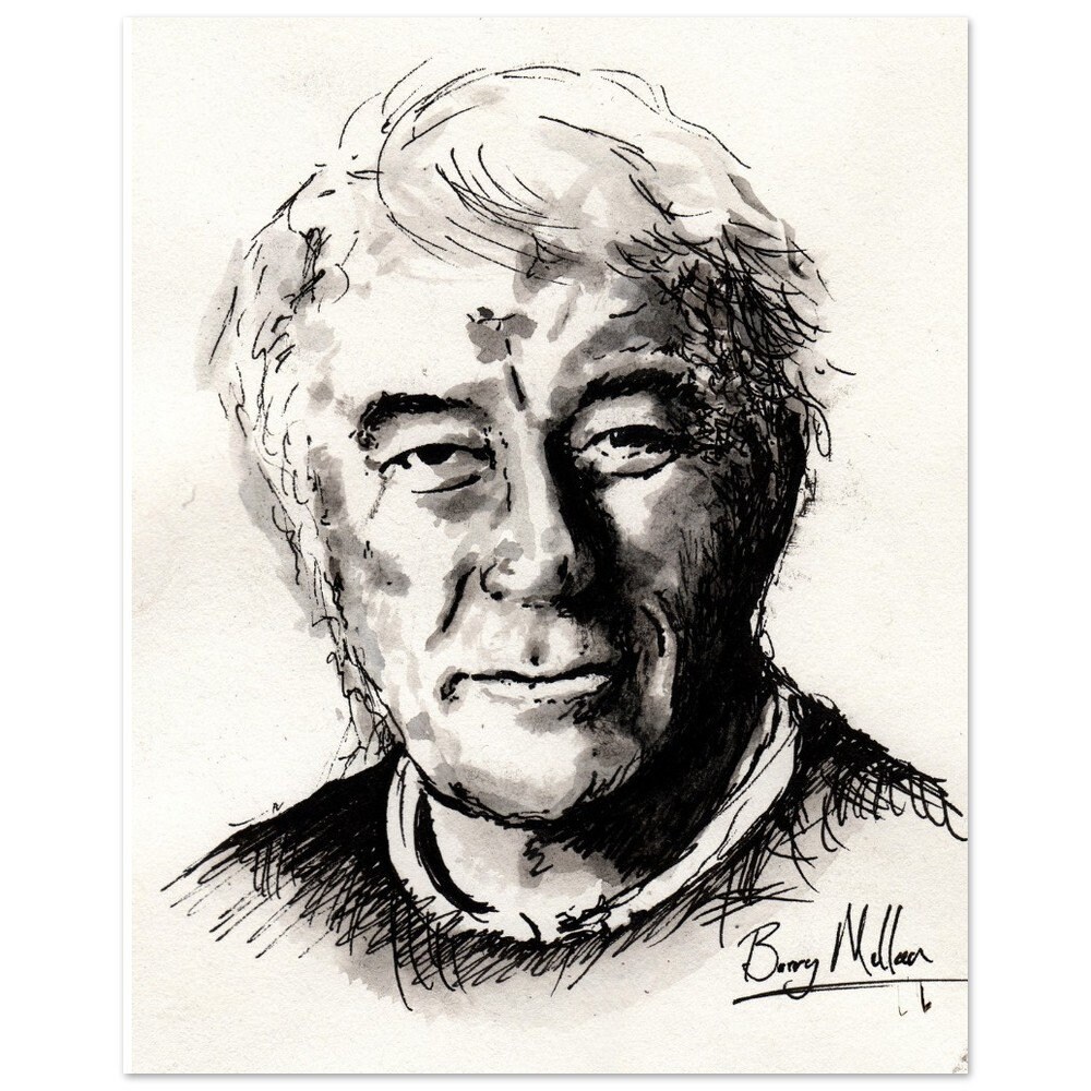 Seamus Heaney Art Print, the Squat Pen Poet, Poetry, Poems, Literary ...