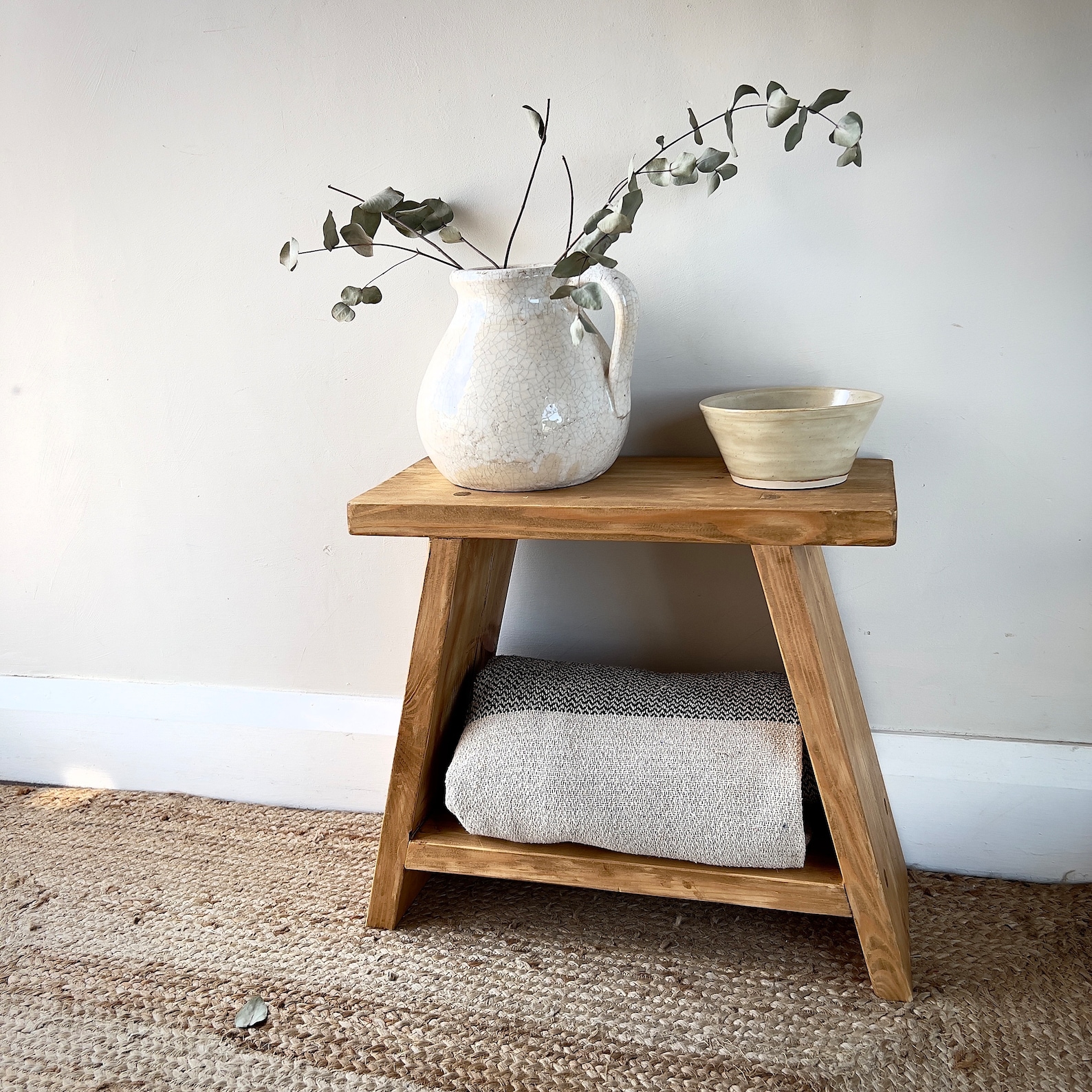 Rustic Storage Stool Milking Stool Bathroom Stool Living - Etsy UK