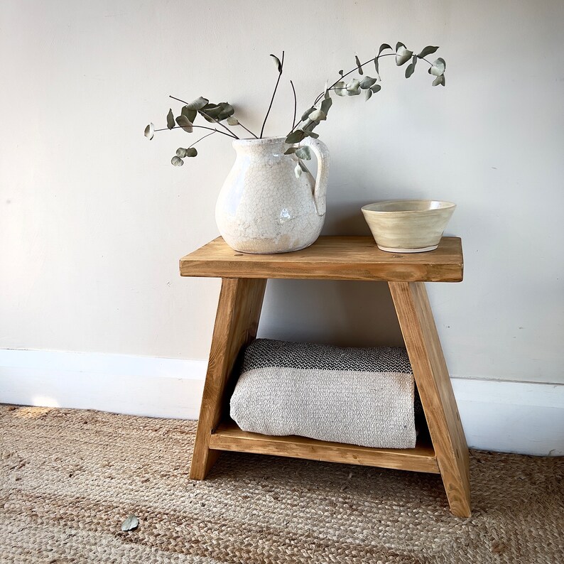 Rustic Storage Stool Milking Stool Bathroom Stool Living - Etsy UK