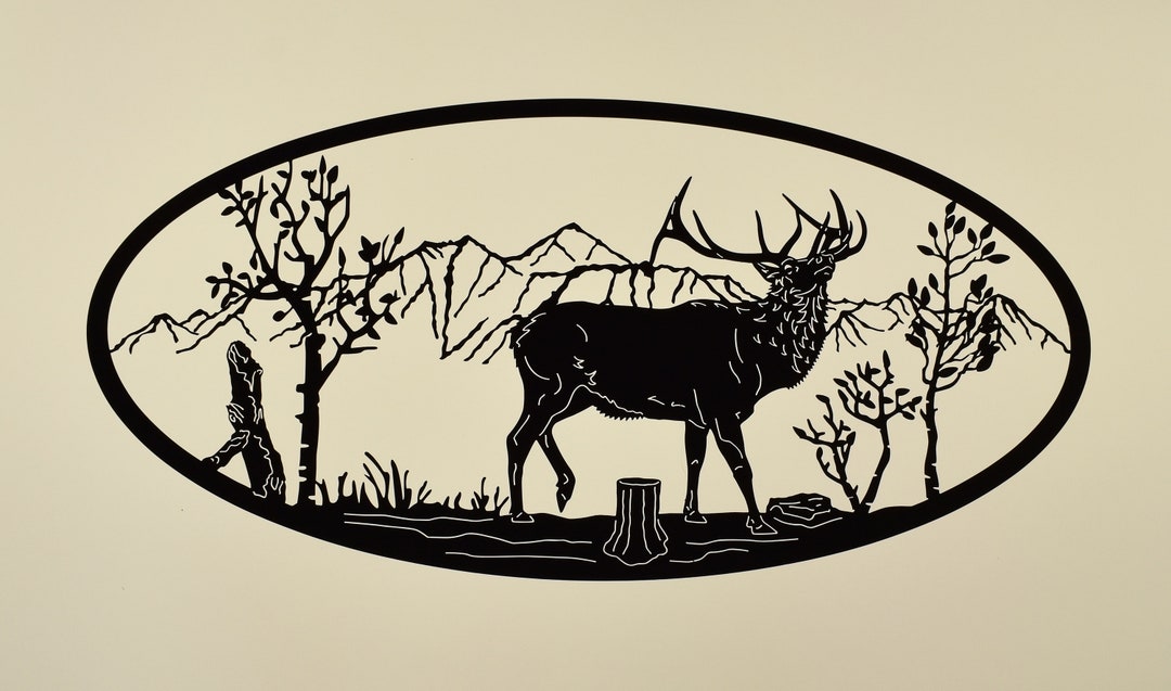 Metal Sign Hunting and Outdoors Elk - Etsy