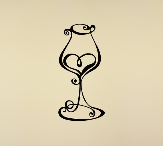 Metal Wine Sign Wine Glass | Etsy