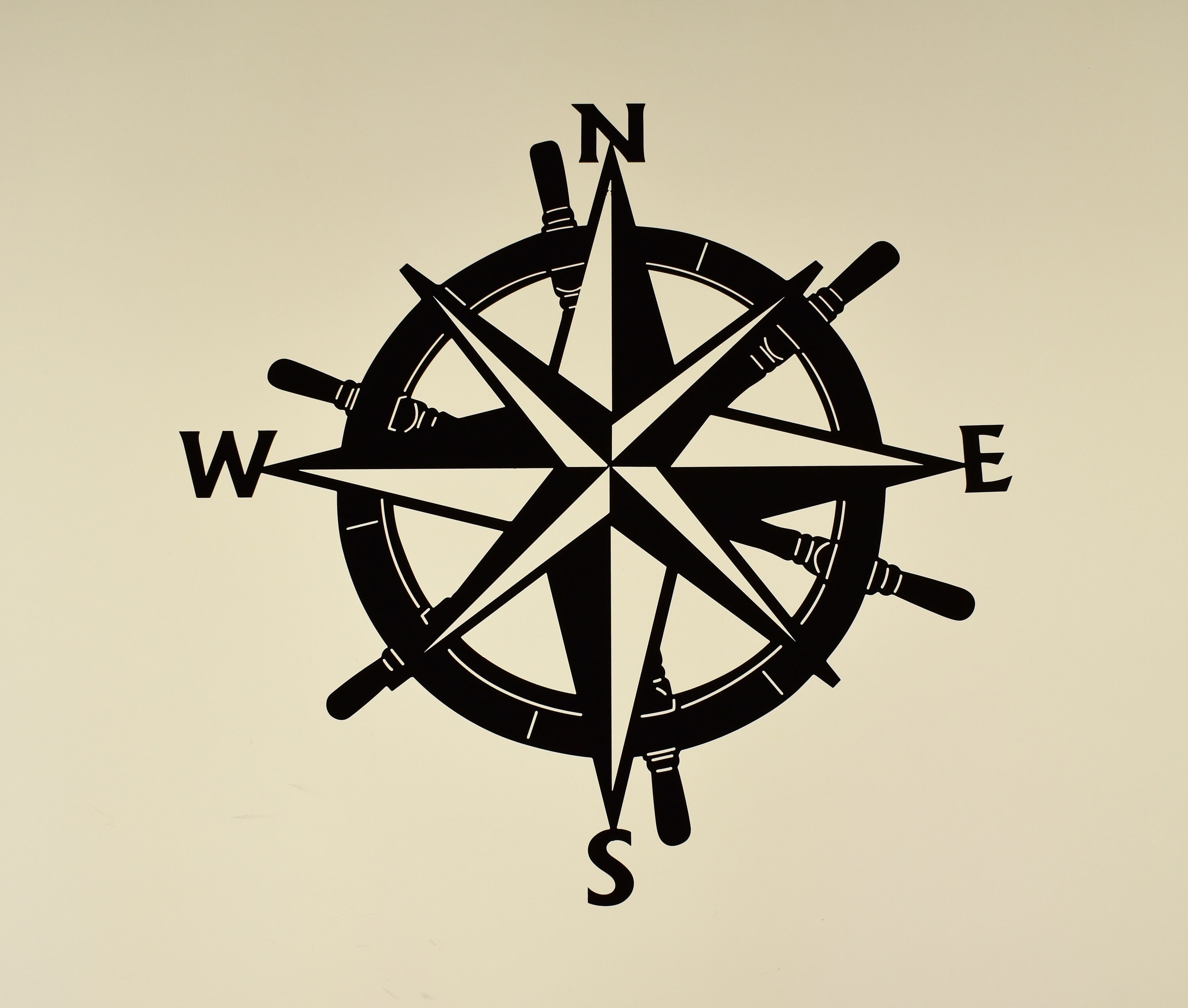 Metal Nautical Sign Captains Wheel Compass - Etsy