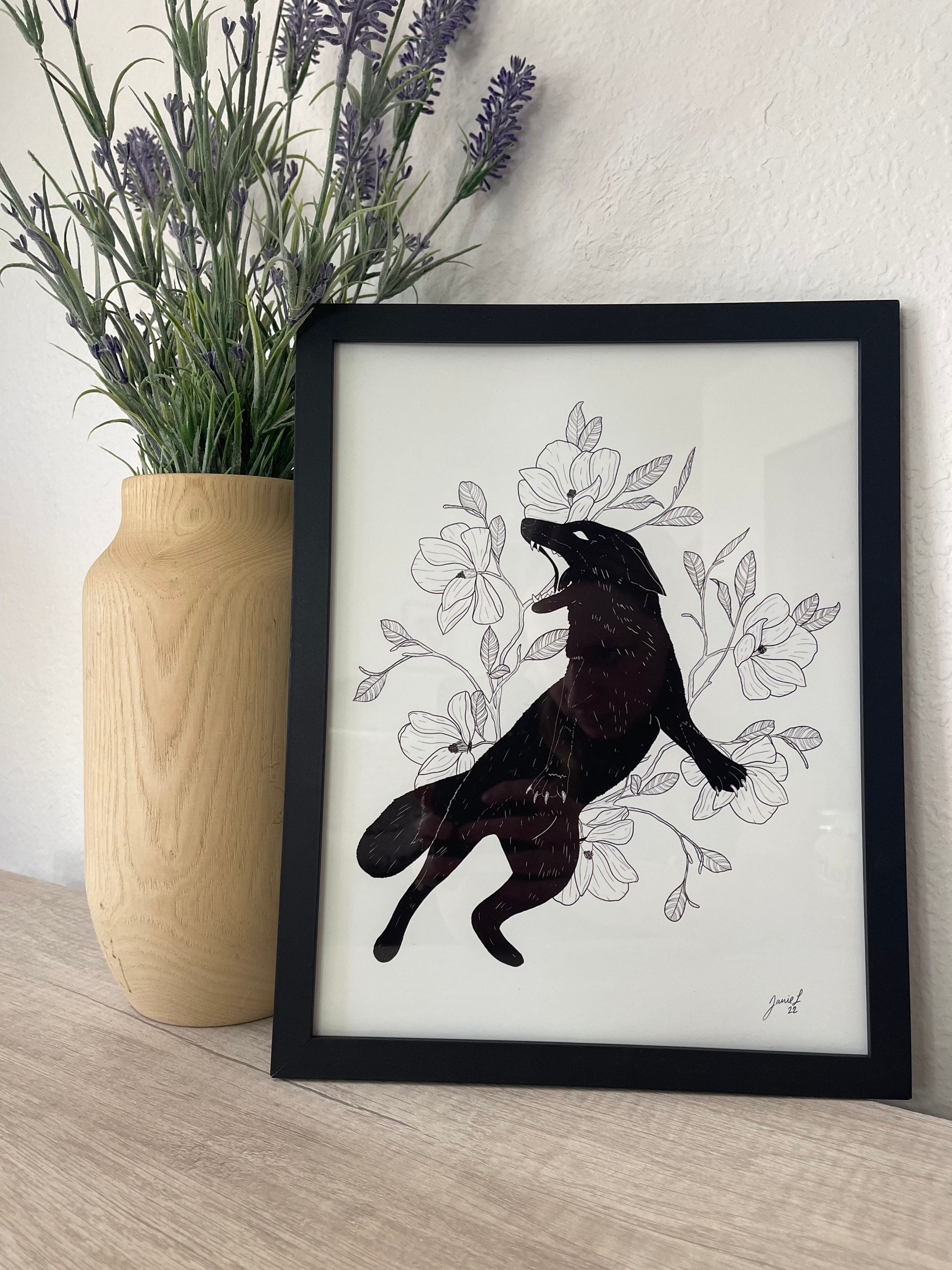 Fox Art Prints, Illustrated Art Print, Mini Cute Prints, Mini Wall Art ...