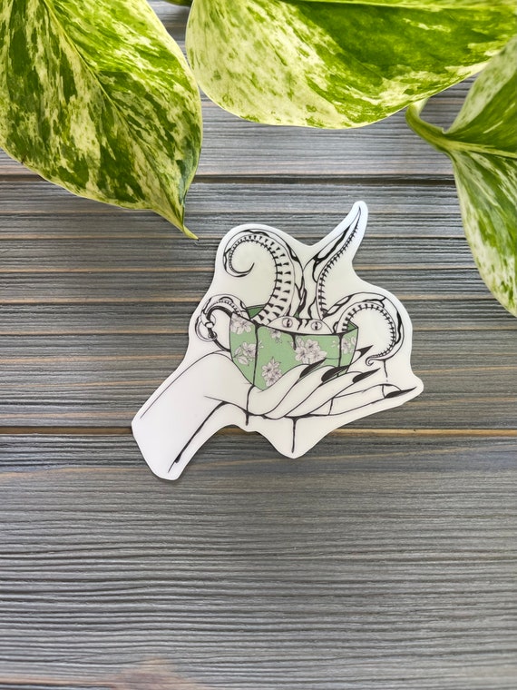 STICKER: Cup of Tea Sticker Tea Sticker Creepy Sticker - Etsy