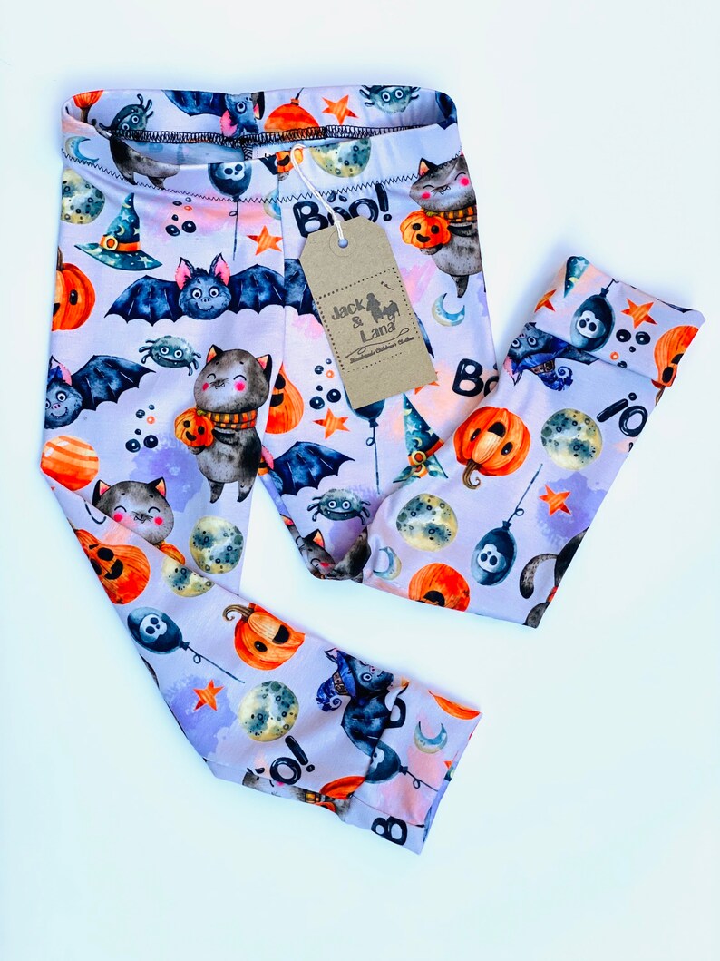 Halloween Leggings Trousers Spooky Clothes Cat Ghost - Etsy