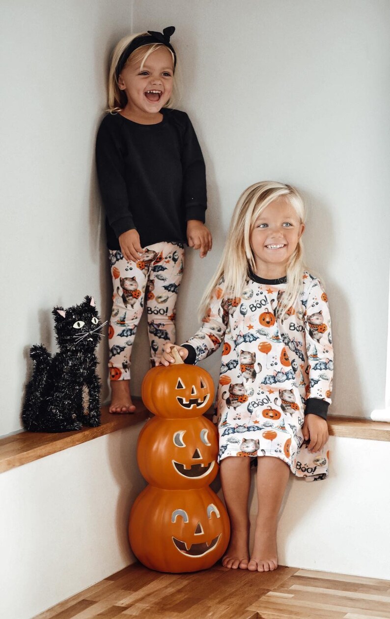 Halloween Leggings Trousers Spooky Clothes Cat Ghost - Etsy