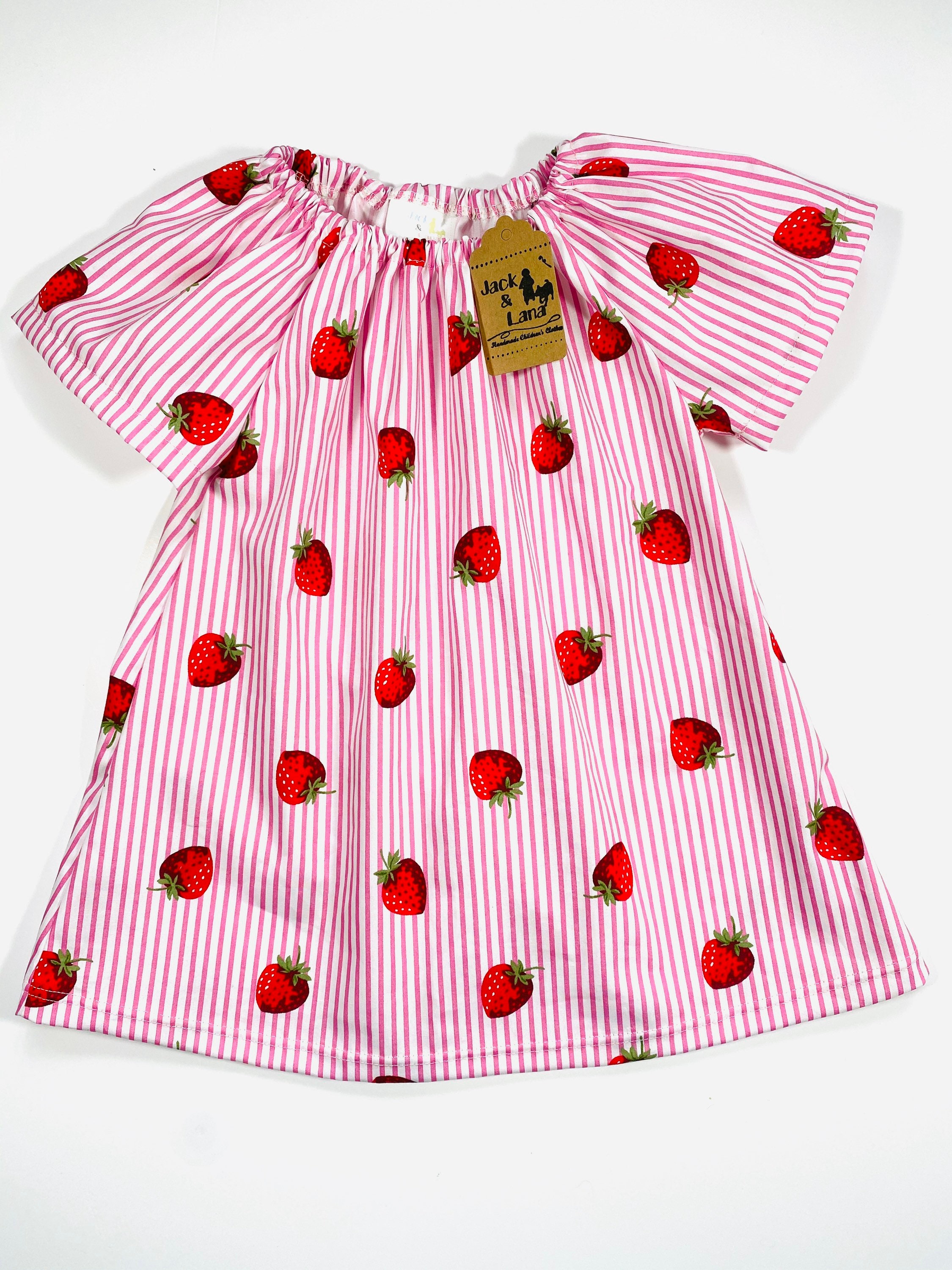 Girls dress summer dress strawberry dress | Etsy