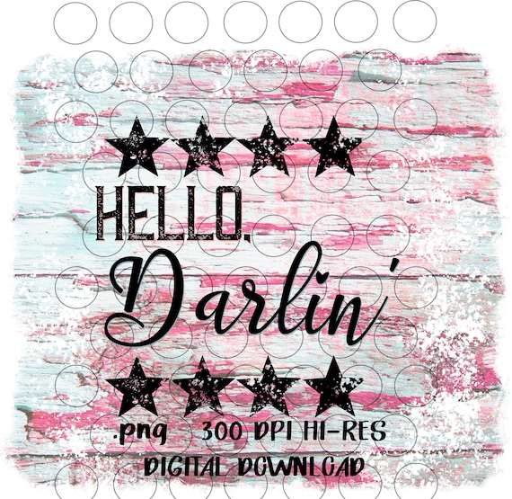 Hello Darlin Distressed Tshirt - Etsy