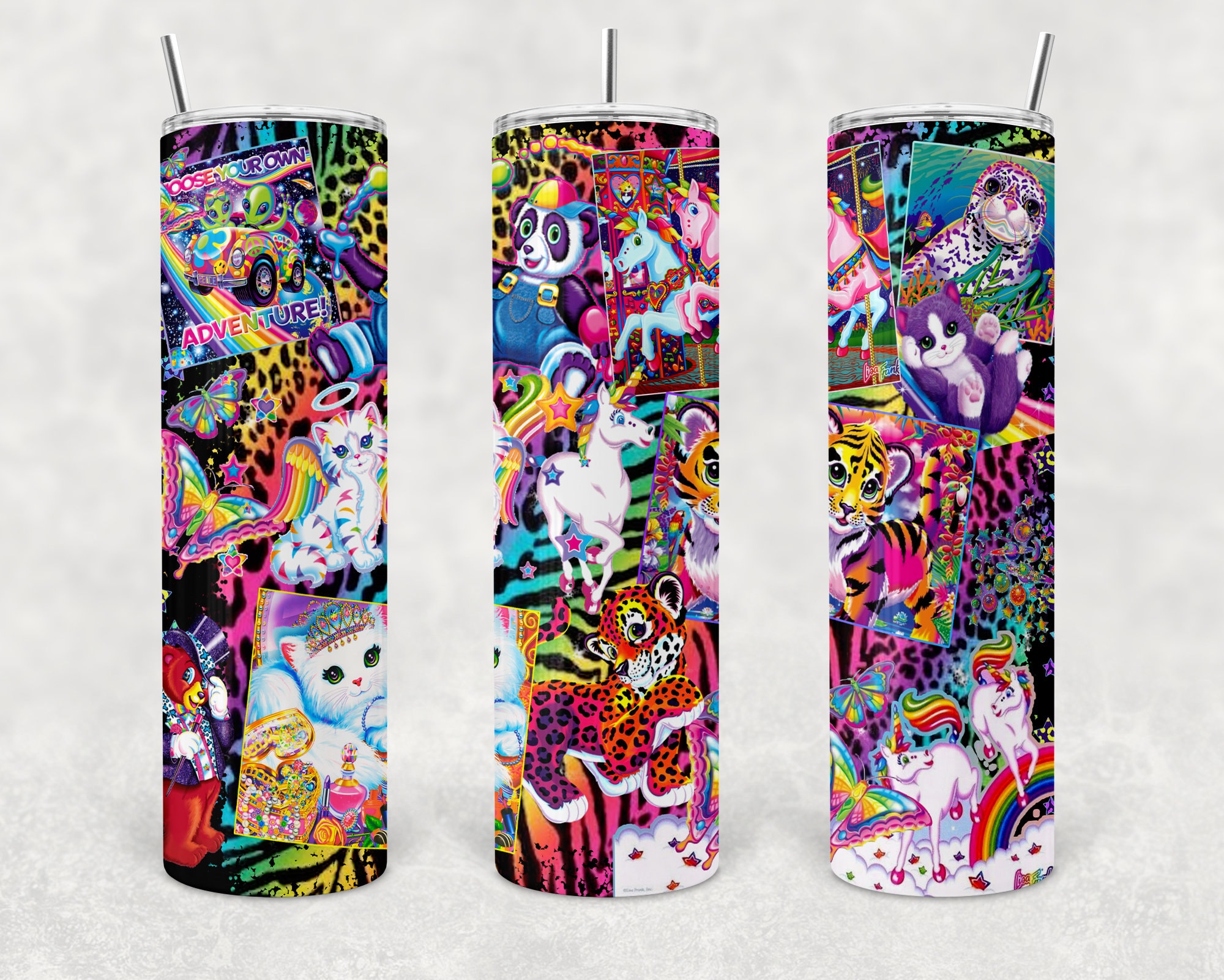 Art & Collectibles Digital 90s artwork vibrant colors 20 oz 30oz skinny ...