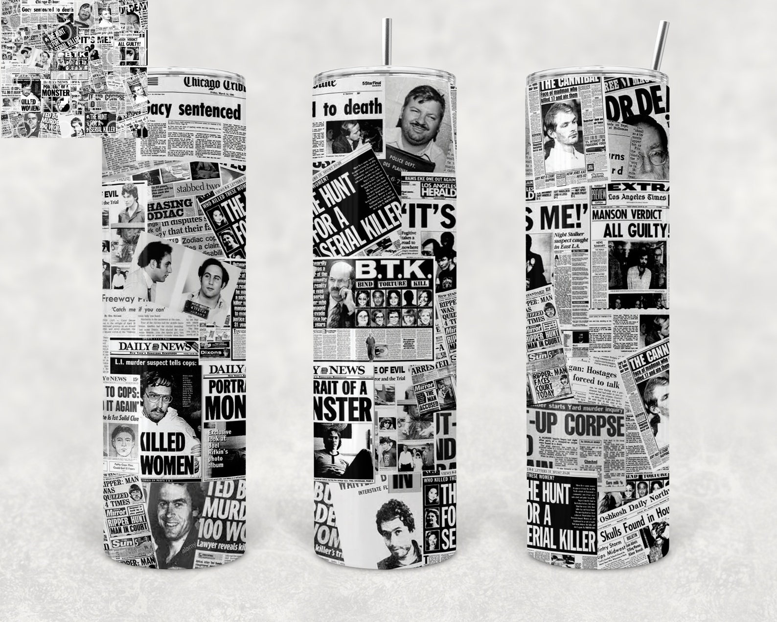 True Crime Junkie Serial Killer Newspaper Clipping Headline - Etsy