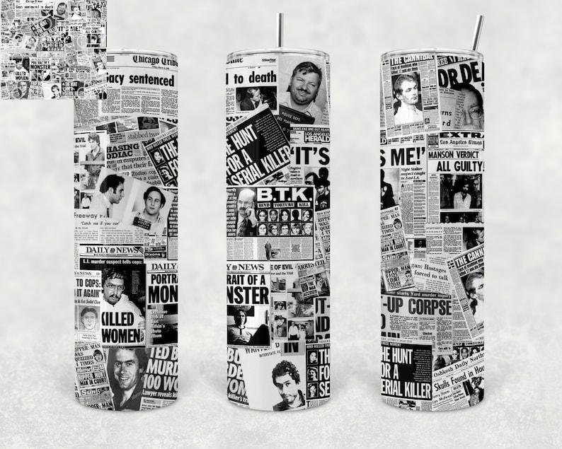 True Crime Junkie Serial Killer Newspaper Clipping Headline - Etsy
