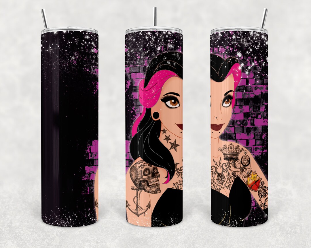 Beauty Trendy Punk Rock Sublimation Design 20 Oz 30 Oz Skinny Straight ...