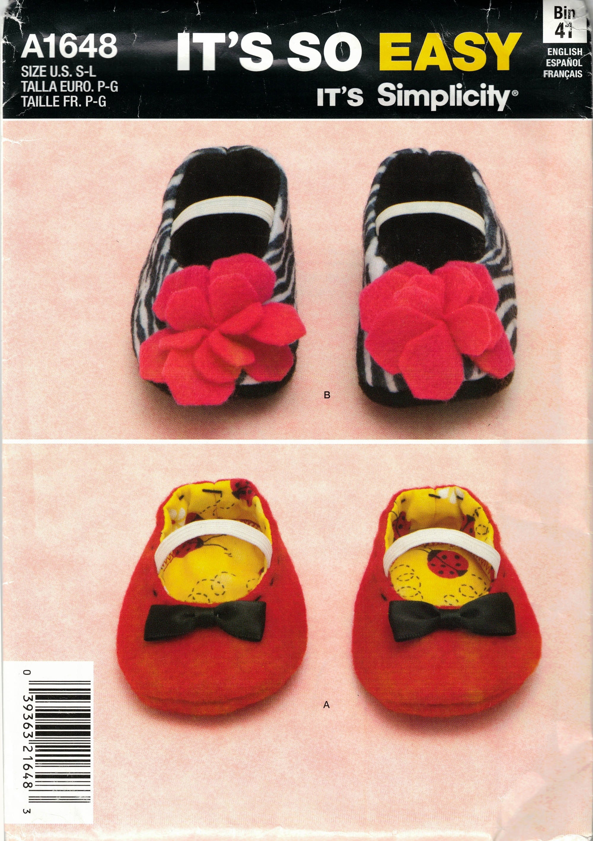 Baby Shoes Sewing Pattern UNCUT Sizes S-M-L Easy to Make - Simplicity ...