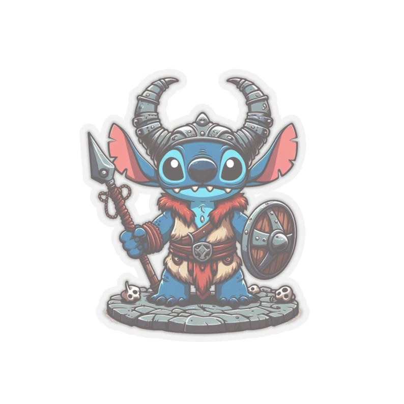 Stitch Dressed as a Barbarian Kiss-cut Stickers Dungeons and Dragons ...