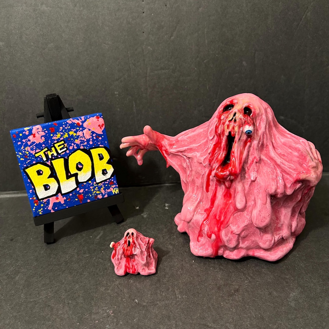 The BLOB Horror Sculpt With Mini BLOB and Canvas - Etsy