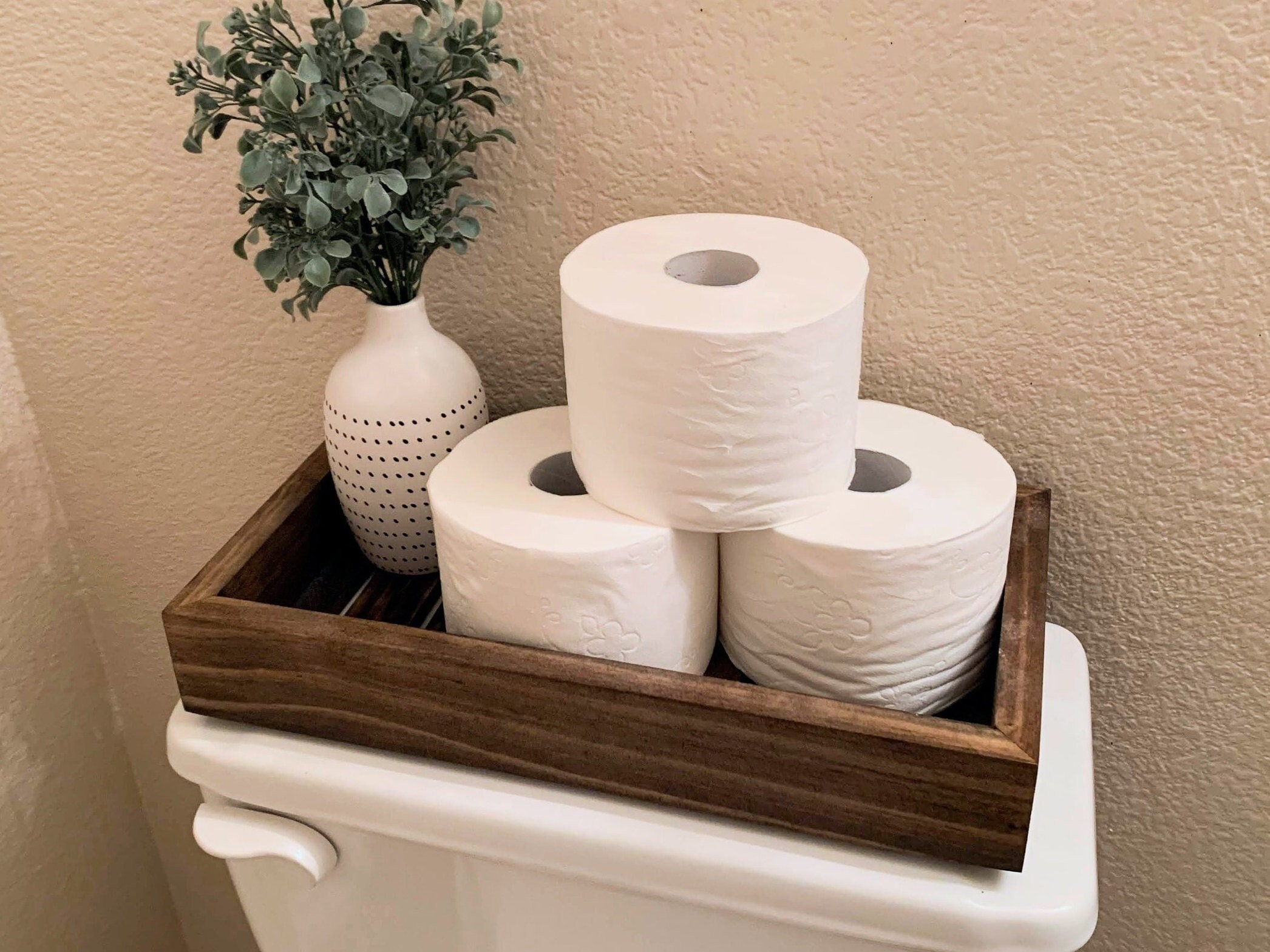 Wooden Toilet Tank Tray Rustic Toilet Tank Box Bathroom - Etsy