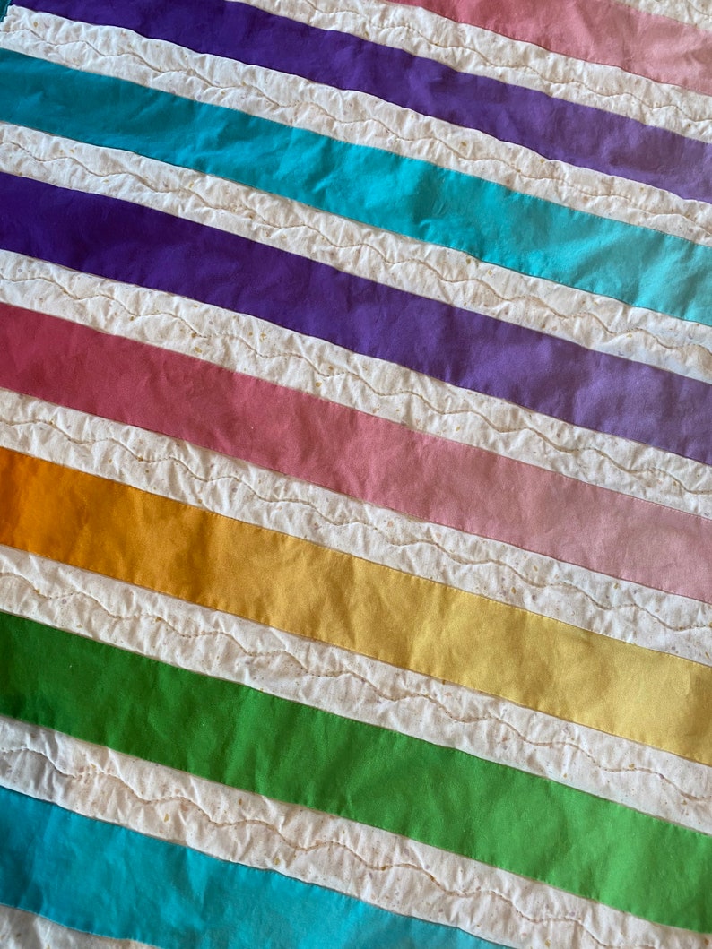 Ombre Stripes Baby Quilt - Etsy