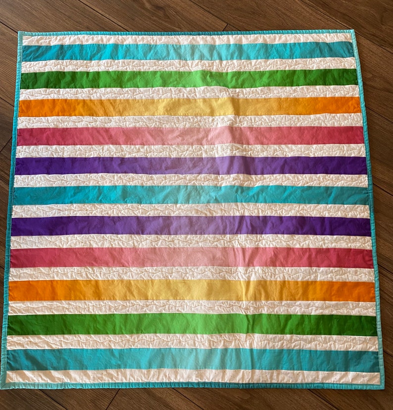 Ombre Stripes Baby Quilt - Etsy