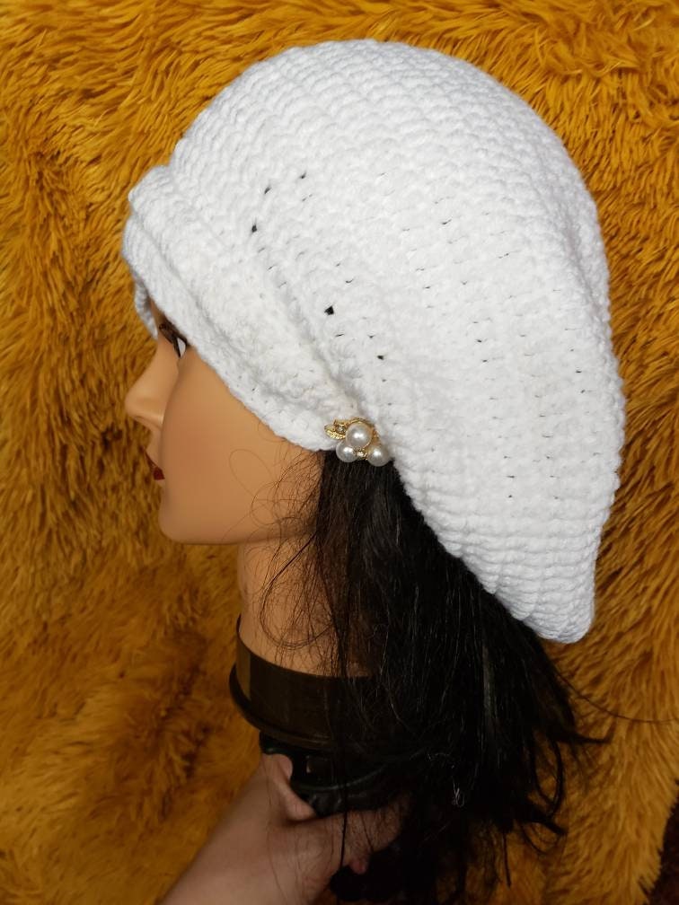 Crochet Beret With Matching Mask-classic Beret Handmade Beret Boina ...