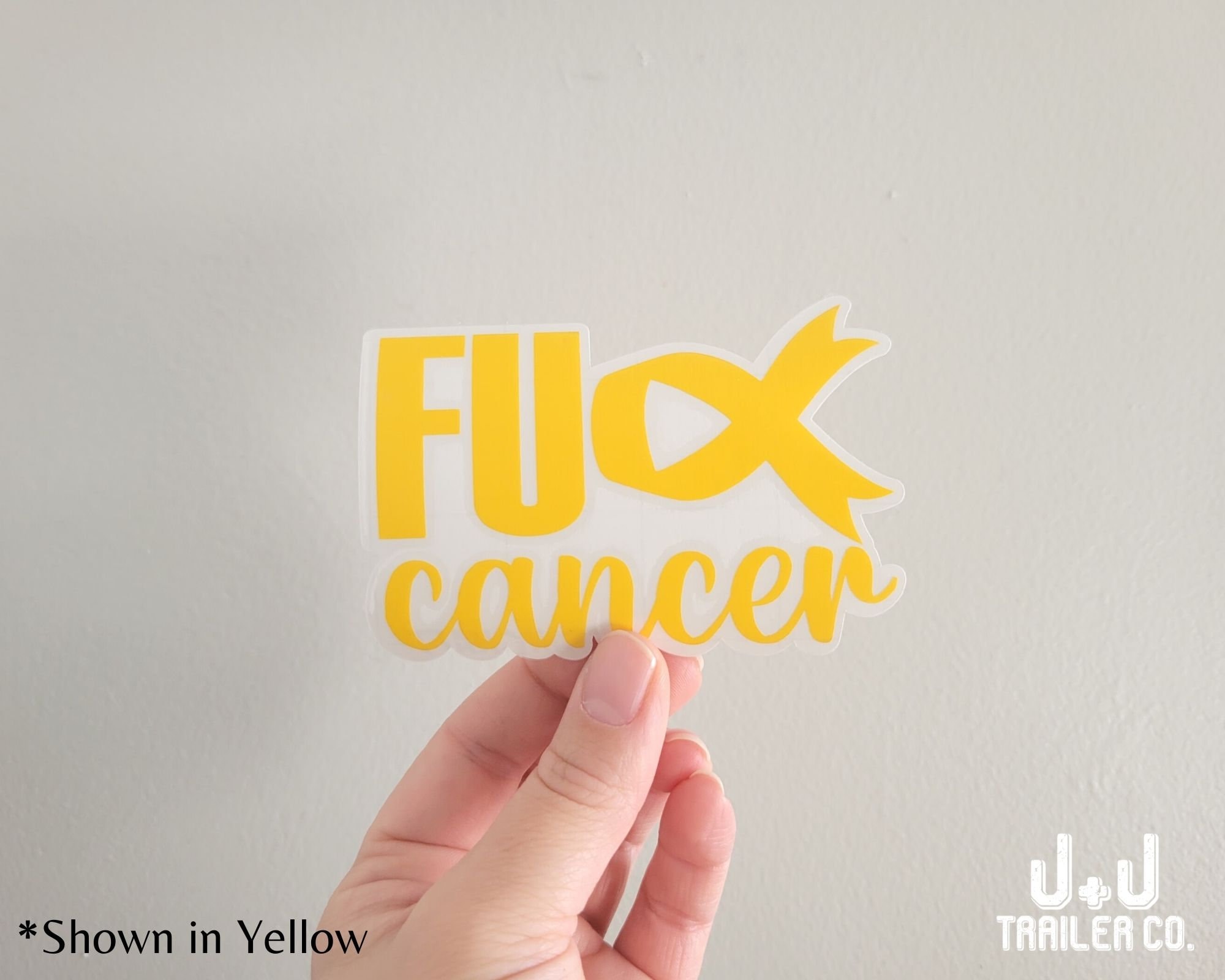 Fk Cancer Permanent Decal // Vinyl Decals for Cups, Cars, Laptops and ...
