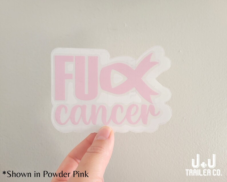 Fk Cancer Permanent Decal // Vinyl Decals for Cups Cars - Etsy
