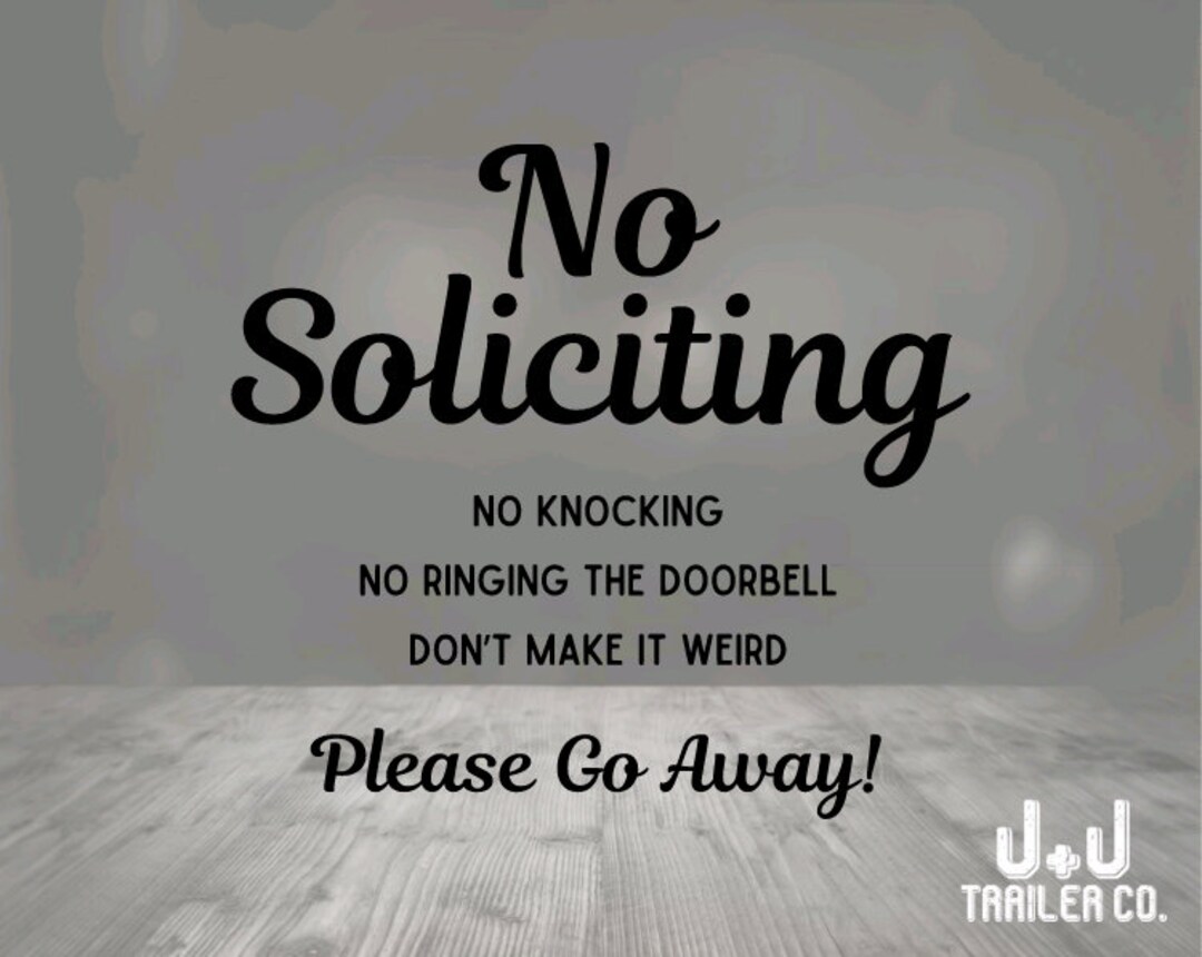 No Soliciting/ Please Go Away Permanent Decal // Vinyl Decals for Doors ...