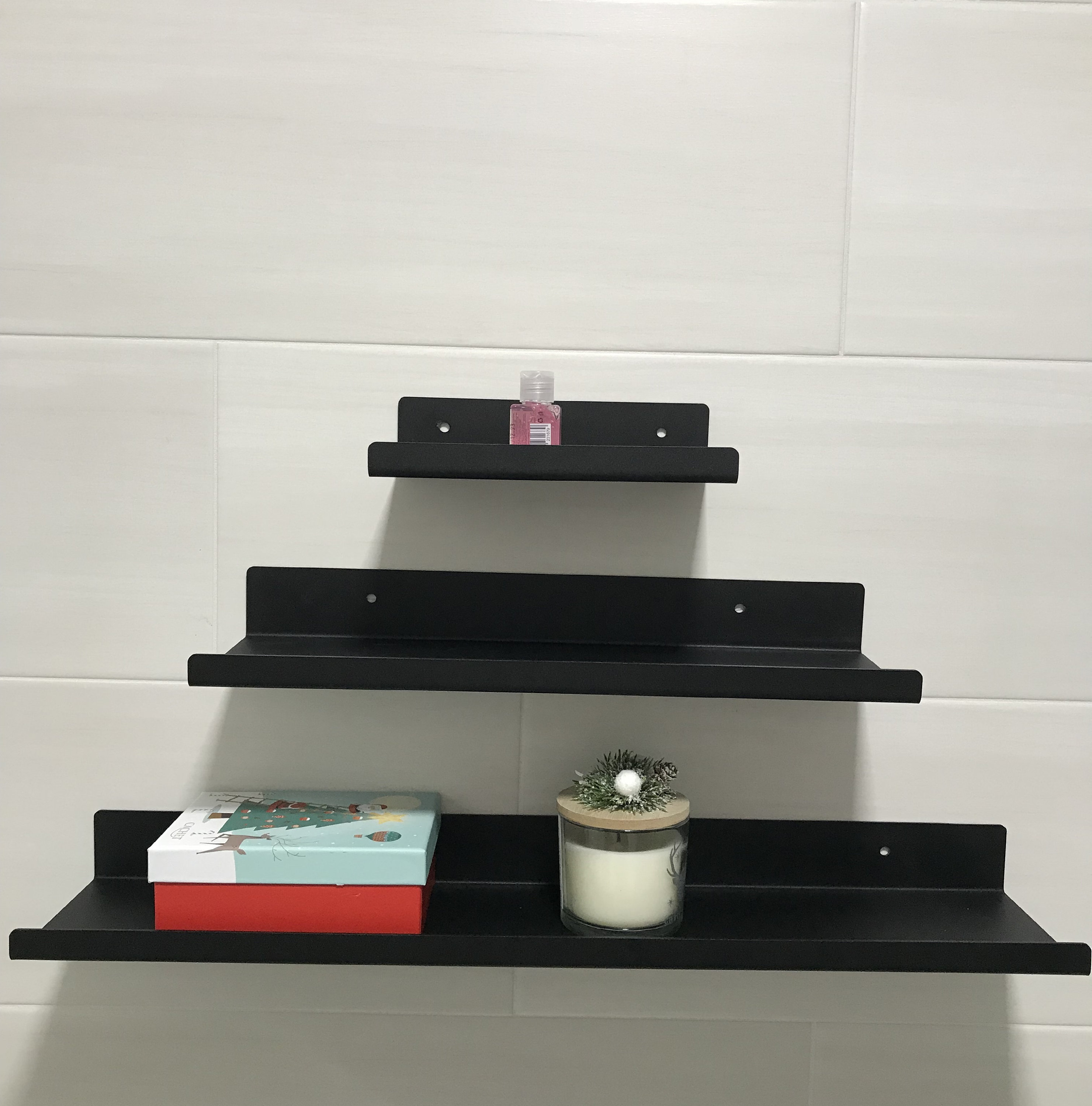 Black Metal Shelf, Frame Shelf, Decorative Wall Shelf, Rustic Furniture ...