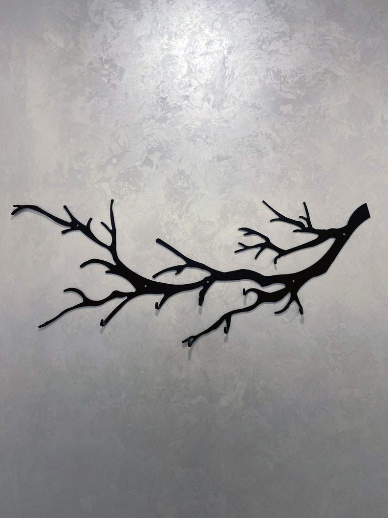 Wall Mounted Metal, Tree Branches With, Coat Rack,wall Mount Hanger ...