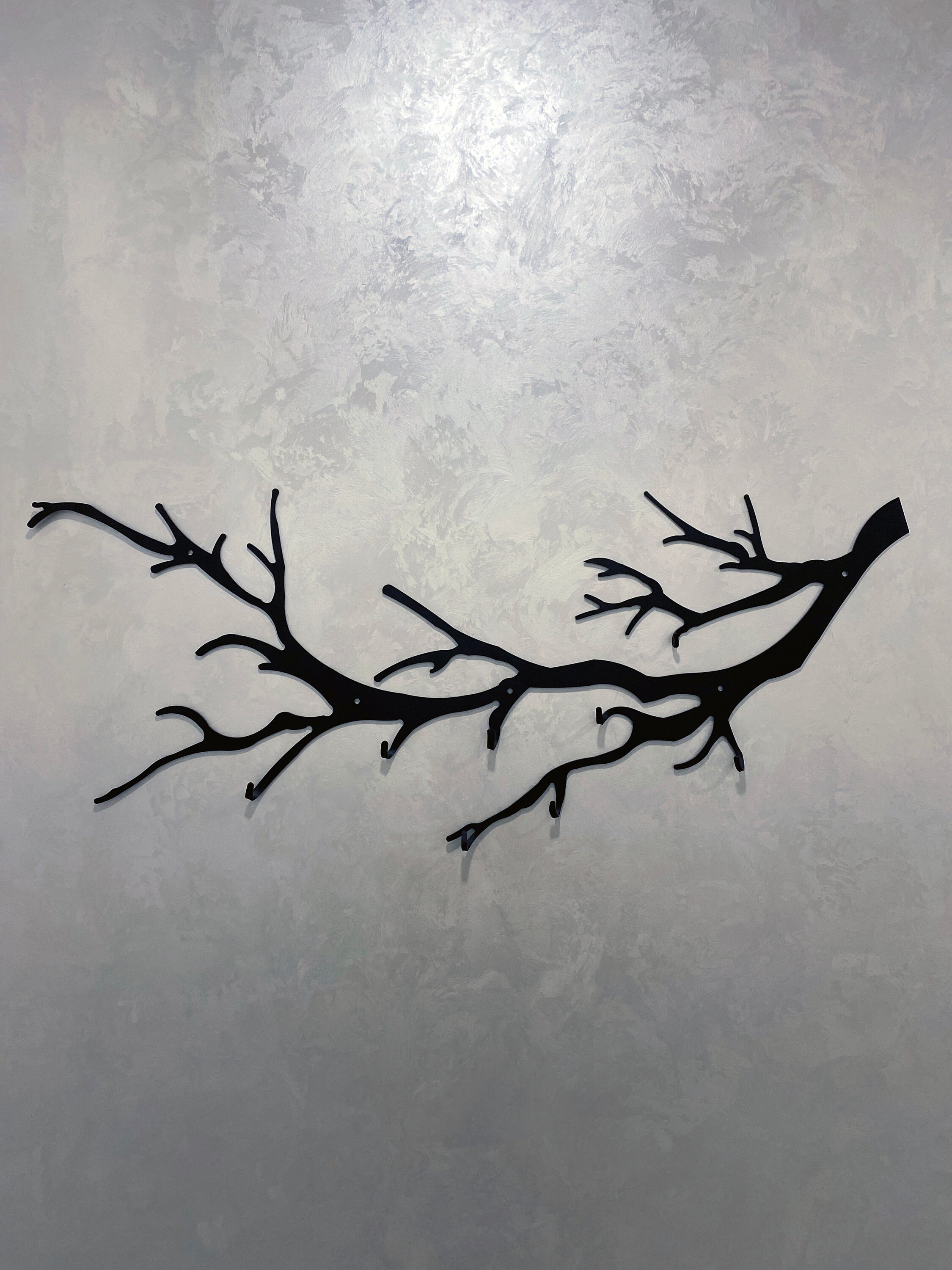 Wall Mounted Metal, Tree Branches With, Coat Rack,wall Mount Hanger ...