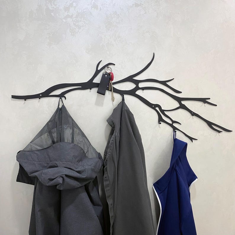 Wall Hanger Made From Tree Branches, Coat Hanger, Key Hook, Wall Hanger ...
