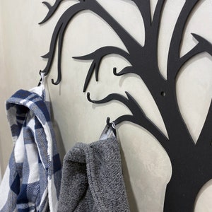 Tree Wall Decor, Wall Mount Hanger, Branch Steel Coat Hooks, Hanger ...