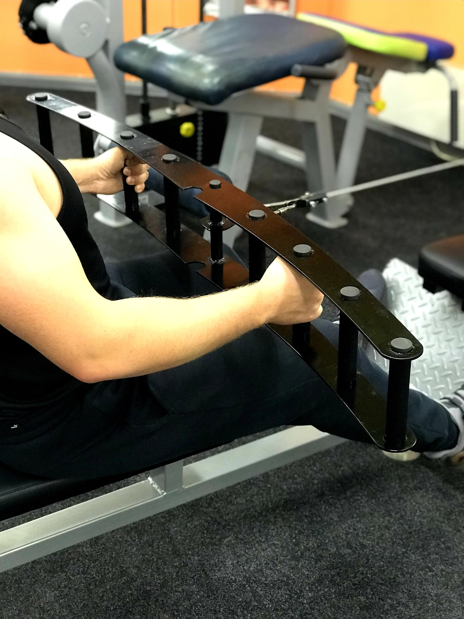 Universal Barbell Training Sport Accessories Steel Fitness Gum Lat Bar ...