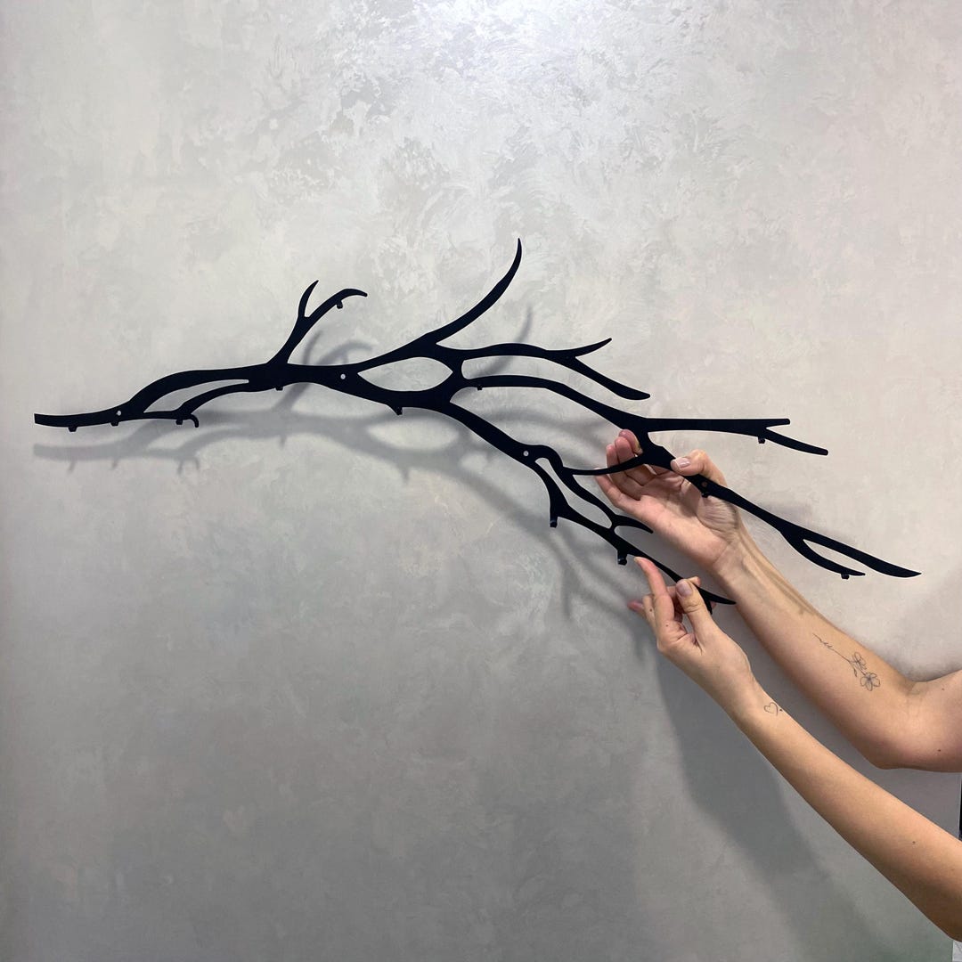 Wall Hanger Made From Tree Branches, Coat Hanger, Key Hook, Wall Hanger ...