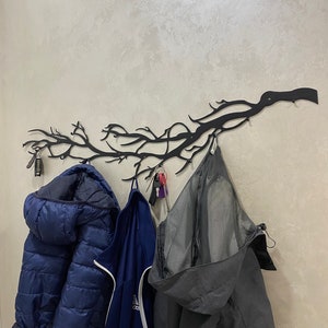 Tree Branch Coat Rack Wall, Metal Wall Art Coat Rack, Tree Coat Rack ...