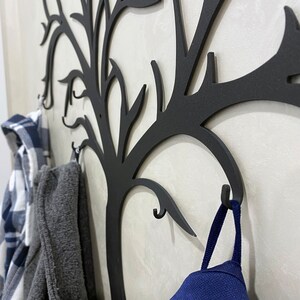 Tree Wall Decor, Wall Mount Hanger, Branch Steel Coat Hooks, Hanger ...