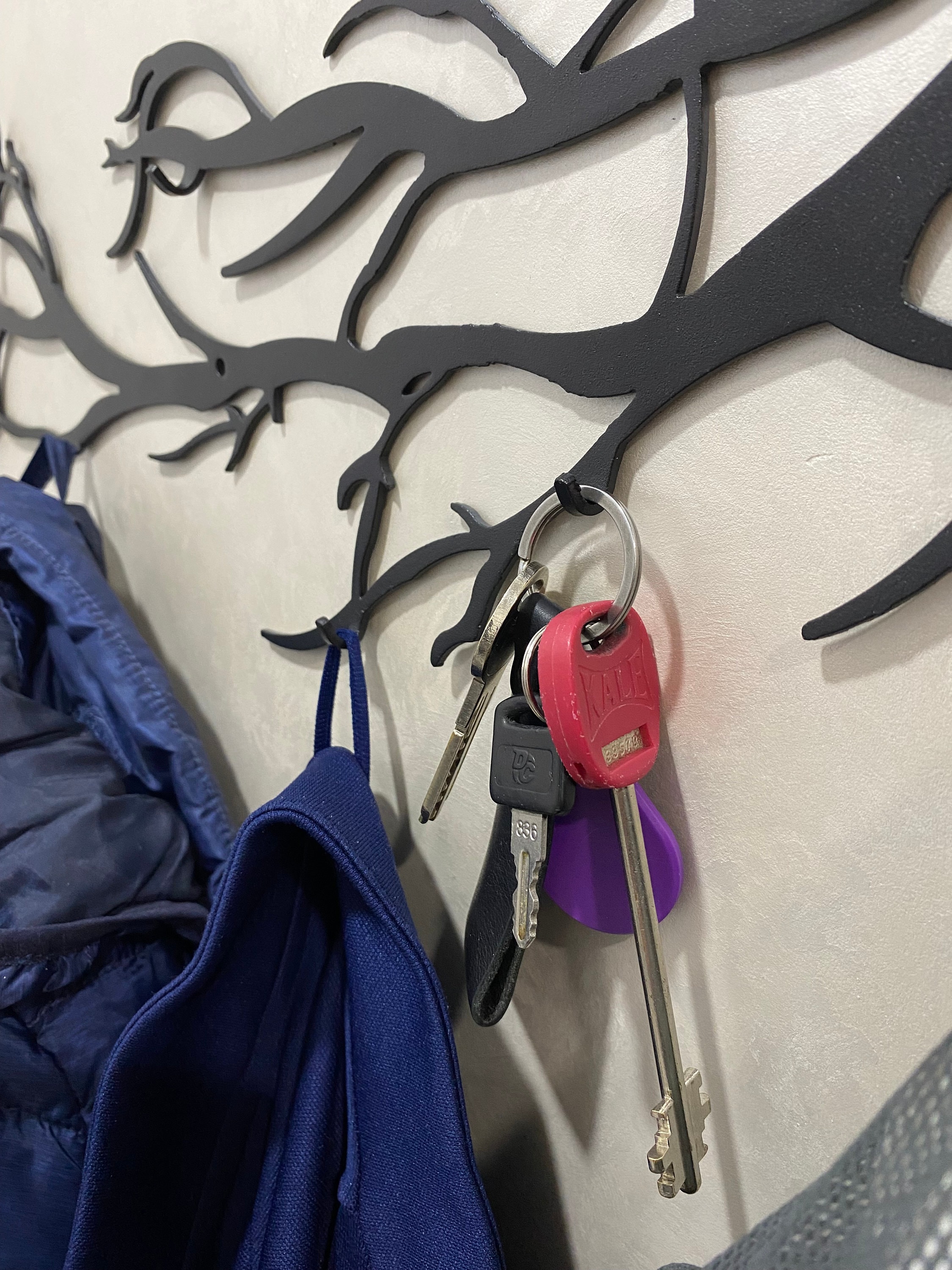 Tree Branch Coat Rack Wall, Metal Wall Art Coat Rack, Tree Coat Rack ...