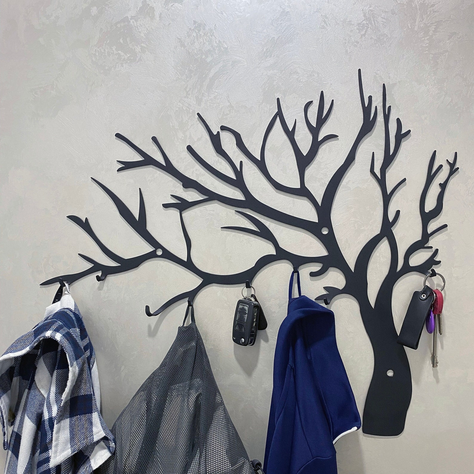 Steel Clothes Hanger, Wall Hanging Tree, Coat Hanger Wall, Hanging Coat ...