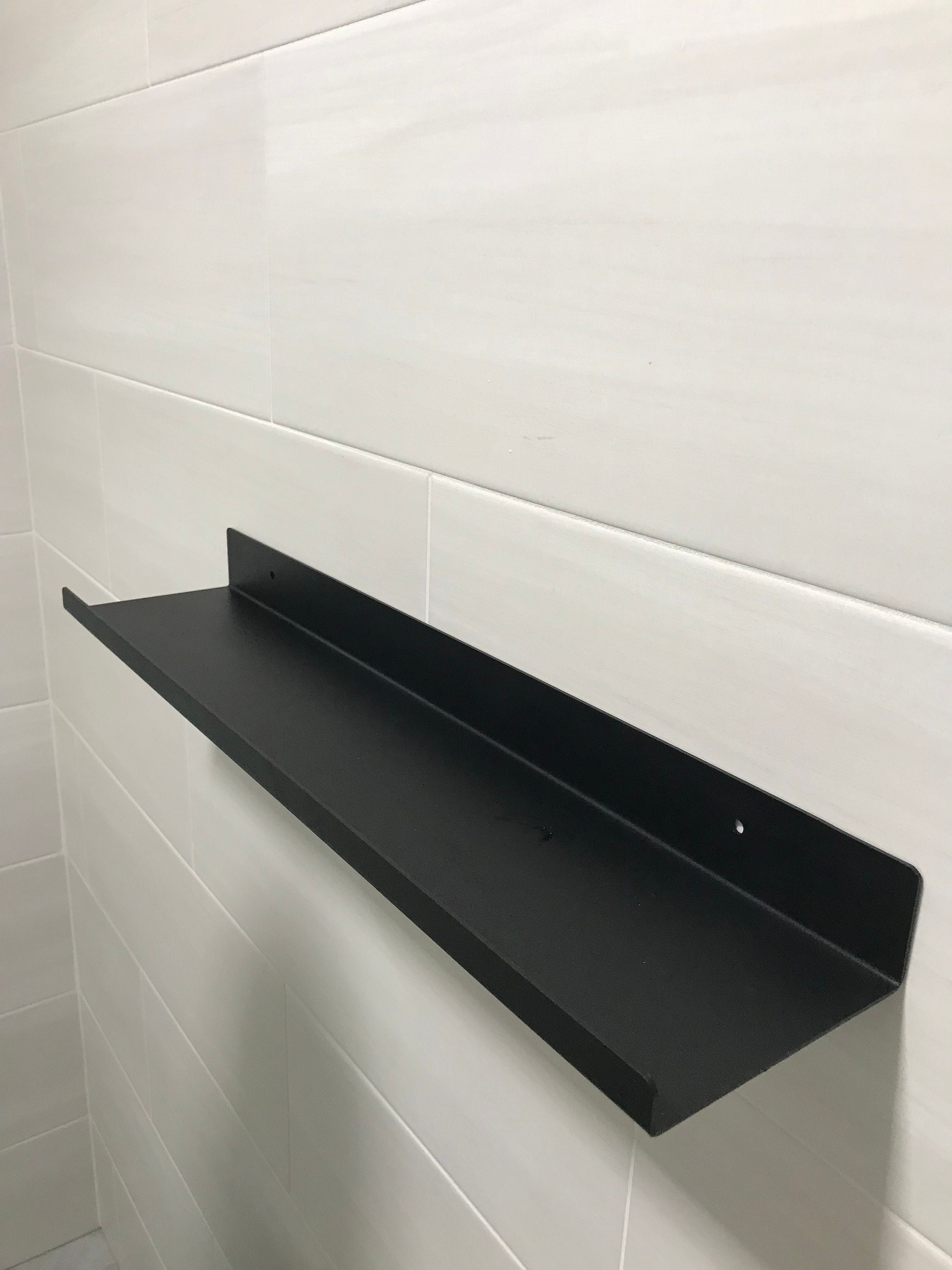 Black Metal Shelf, Frame Shelf, Decorative Wall Shelf, Rustic Furniture ...